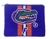 China UF UNIVERSITY OF FLORIDA BEADED FOOTBALL COIN BAG for sale
