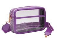 China Coin Bag Mini Clutch with Secure Snap Lock Closure and Detachable Metal Chain Strap Perfect for Tigers Fans and Game Day for sale