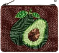 China Beaded Coin Purse Change Zipper Pouch Wallet Cherry | Handmade Beadwork, Compact Organizer, Cash Holder, Card Storage, Makeup Pouch, Giftable Accessory, Everyday Carry for sale