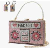 China pearl&she Diamond Women Evening Handbags Purse Minaudiere Clutch Bag,Stack of Cash Dollars Crystal Clutch Purses for sale