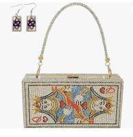 China pearl&she Diamond Women Evening Handbags Purse Minaudiere Clutch Bag,Stack of Cash Dollars Crystal Clutch Purses for sale