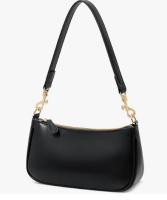 China Small Black Purse for Women, Cute Mini Shoulder Bag Zipper Closure | 2 Removable Straps, Retro Underarm Bags, Classic Crossbody Bag, Handbag for Women for sale