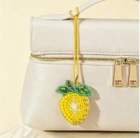 China 5PCS Patch Beaded Bag Charm Fruit Purse Charms for Handbags Summer Keychain | Small Bag Charm, Dragon Fruit Pomegranate Watermelon Orange Lemon Bag Charms, Beads And Rhinestones, Hand-Sewn for sale