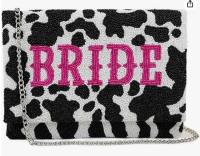 China BRIDE Beaded Clutch Purse Bridal Evening Party Bag with Chain | Wedding Day Accessory, Bachelorette Party, Engagement Gift, Bridal Shower,Beadwork, Keepsake Purse, Elegant Style for sale