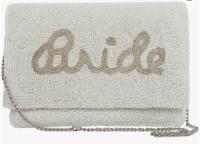 China BRIDE Beaded Clutch Purse Bridal Evening Party Bag with Chain | Wedding Day Accessory, Bachelorette Party, Engagement Gift, Bridal Shower,Beadwork, Keepsake Purse, Elegant Style for sale