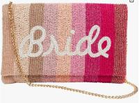 China BRIDE Beaded Clutch Purse Bridal Evening Party Bag with Chain | Wedding Day Accessory, Bachelorette Party, Engagement Gift, Bridal Shower,Beadwork, Keepsake Purse, Elegant Style for sale