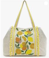 China Amalfi Beaded Tote Bag for Women || Coastal Beach Tote || Hand-Beaded Summer Handbag for sale