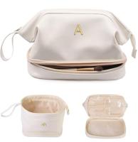 China Personalized Gifts for Women-Bridesmaid Gift, Initial Makeup Bag | Mom Gifts,Travel Essentials, Personalized Cosmetic Bag with Makeup Brush Organizer, Toiletry Bags, Gift for Female Girl for sale