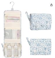 China Small Hanging Toiletry Bag for Women, Floral Hanging Organizer | Portable Travel Bag for Travel-Sized Shower Dopp Kit, Waterproof Toiletries Organizer with 3 Compartments for Outdoor for sale
