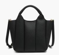 China Functional backpack Bag made of vegan leather with secure top zip closure inside zip pocket two slip pockets and long adjustable strap for everyday for sale