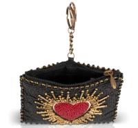 China Affection Coin Purse Key ring and easy open trigger hook Beaded coin small bags for sale