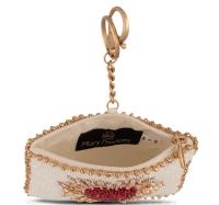 China Heart Burst Coin Purse Key ring and easy open trigger hook Beaded coin small bags for sale