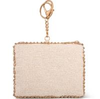 China Heart Burst Coin Purse Key ring and easy open trigger hook Beaded coin small bags for sale