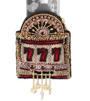 China Spin To Win Coin Purse Key ring and easy open trigger hook Beaded coin small bags for sale