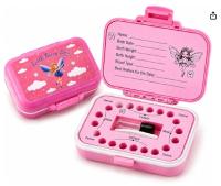 China Tooth Fairy Box & Baby Tooth Keepsake Case for Kids- Natural Wheat Straw & PP Material, Easy-Write EVA Liner for sale