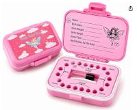 China Tooth Fairy Box & Baby Tooth Keepsake Case for Kids- Natural Wheat Straw & PP Material, Easy-Write EVA Liner for sale