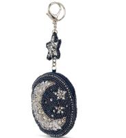 China Starry Night Coin Purse Coin Purse Key ring and easy open trigger hook Beaded coin small bags for sale