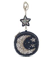 China Starry Night Coin Purse Coin Purse Key ring and easy open trigger hook Beaded coin small bags for sale