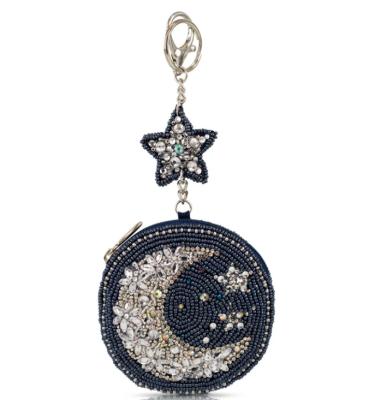 China Starry Night Coin Purse Coin Purse Key ring and easy open trigger hook Beaded coin small bags for sale