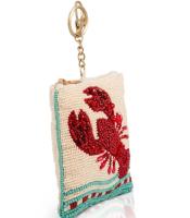 China Crack Me Up Coin Purse Coin Purse Key ring and easy open trigger hook Beaded coin small bags for sale
