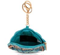 China Blue Cove Coin Purse Purse Key ring and easy open trigger hook Beaded coin small bags for sale