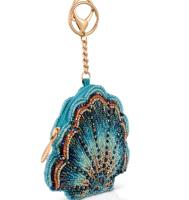 China Blue Cove Coin Purse Purse Key ring and easy open trigger hook Beaded coin small bags for sale