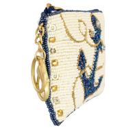 China Hooked Up Coin Purse Eye catching butterfly coin bag with bold beadwork floral patterns playful tassel key ring and zipper closure perfect for small essentials for sale
