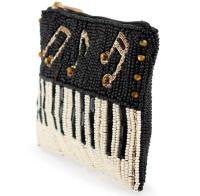 China Play it Again Coin Purse Eye catching butterfly coin bag with bold beadwork floral patterns playful tassel key ring and zipper closure perfect for small essentials for sale