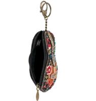 China Beaded Coin Bag with Zipper Closure and Easy Open Hook Perfect for Organizing Coins Credit Cards and Small Personal Items for sale