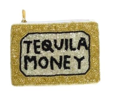 China Ladies Tequila Money Fully Beaded Coin Purse 5.5 * 4.5 * 0.5inch for sale
