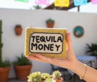 China Ladies Tequila Money Fully Beaded Coin Purse 5.5 * 4.5 * 0.5inch for sale