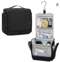 China Hanging Toiletry Bag for Men, Travel Makeup Bag for Women, Blue Large Toiletries Organizer Bag Water-resistant Shaving Dopp Kit Shower Pouch Bathroom Hygiene Bag, Carry-on Travel Essentials for sale