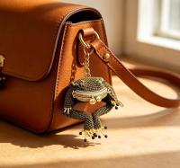 China Handmade Frog Coin Purse,cute Frog Vintage Money Bag,Beaded Kiss Lock Keychain Pouch with Lucky Toad Design for coins Earbuds Rings,Funny Froggy wallet for Key,USB Driver,Lipstick,Birthday Gift for sale