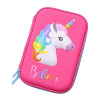 China Customizable EVA Pencil Case Hard Shell 3D Unicorn Design Holds 60 Pens Durable Storage for sale