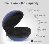 China Custom PU Leather EVA Hard Case 75 Degree for Earphones Storage Organizer Pouch for sale