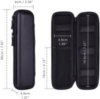 China Custom EVA Hard Shell Pencil Case 1800D Polyester PU Leather 4mm Thick Cut Foam Interior for sale