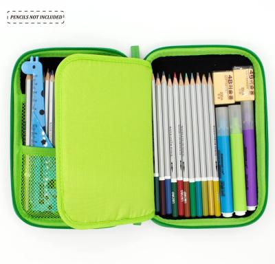 China EVA Pencil Case Stylish Hard Shell Protective Waterproof Shockproof Pencil Box with Fabric Lining and Custom Size Options for sale