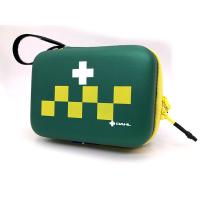 China Medical Grade EVA Hard Shell First Aid Kit 16x11.5x6 cm with Mesh Pocket and Lanyard for sale
