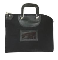 China Canvas Zipper Bank Bags 11x6 Inch Locking Security Deposit Pouch Keyed for sale