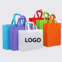 China Custom Recycled Non Woven Shopping Bag Reusable Tote with Logo 80gsm for sale