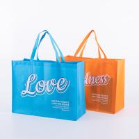 China Custom Recycled Non Woven Shopping Bag Reusable Tote with Logo 80gsm for sale