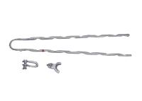China 100m Span Preformed Dead End Clamp , Aluminum Clad Steel Preformed Dead End Cable Grips for sale