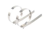 China Naked Stainless Steel Locking Ties 12mm 15mm 19mm for sale