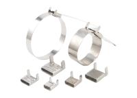 China SS304 Ear Lock Stainless Steel Banding Buckles 1/4 3/4 for sale