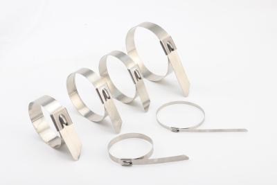 China Ball Self Locking Stainless Steel Cable Tie 0.22 Inch for sale