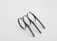 China Ball Self Locked PVC Coated Stainless Steel Cable Ties 12mm for sale