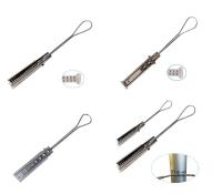 China SS201 SS304 Fiber Optic Cable Accessories , Fiber Optic Drop Cable Clamp for sale
