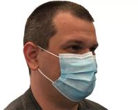 China Medical Surgical Face Mask 14.5cm x 9cm with Metal Nose Clip - 50pcs/Box PPE Protection for sale