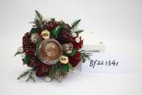 China Artificial Pine Cone Christmas Candle Holder Decoration for Table Centerpiece 6x6 Inch for sale