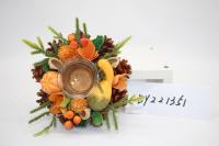 China Artificial Pine Cone Christmas Candle Holder Decoration for Table Centerpiece 6x6 Inch for sale